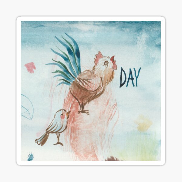 "Robin and Rooster's day out" Sticker for Sale by ansho | Redbubble
