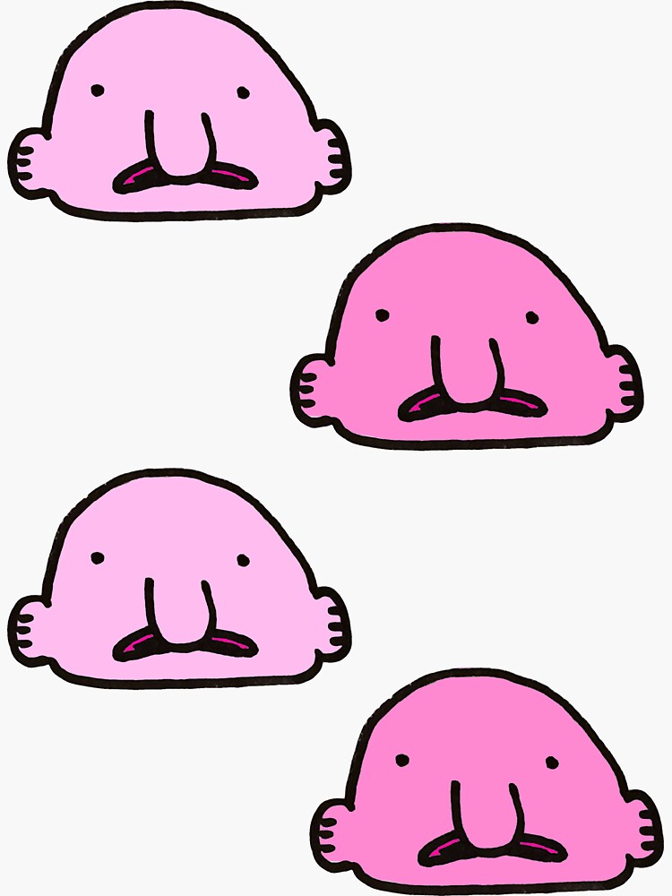 "Blobfish Sticker Pack" Sticker for Sale by youngkinderhook | Redbubble