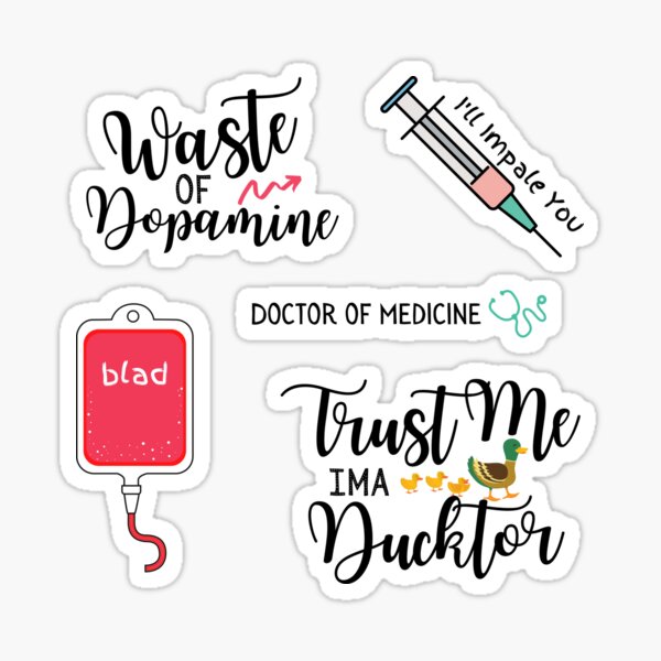 "Medical Doctor Sticker Pack" Sticker for Sale by DocTeen | Redbubble