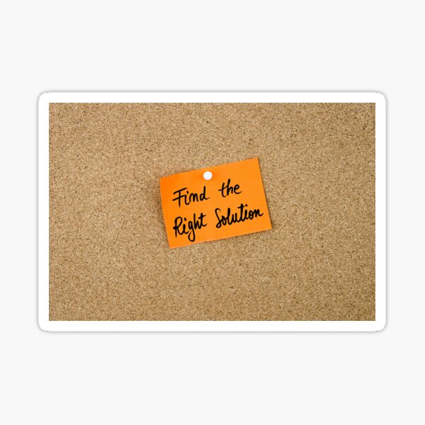"Find The Right Solution" Sticker for Sale by Stanciuc | Redbubble