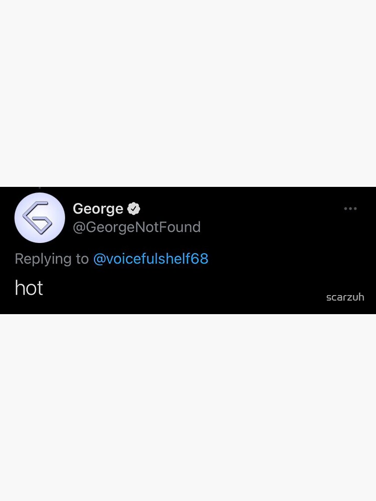 "georgenotfound hot tweet" Sticker for Sale by scarzuh | Redbubble