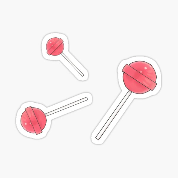 "Pink Lollipops" Sticker for Sale by CatharticTick | Redbubble