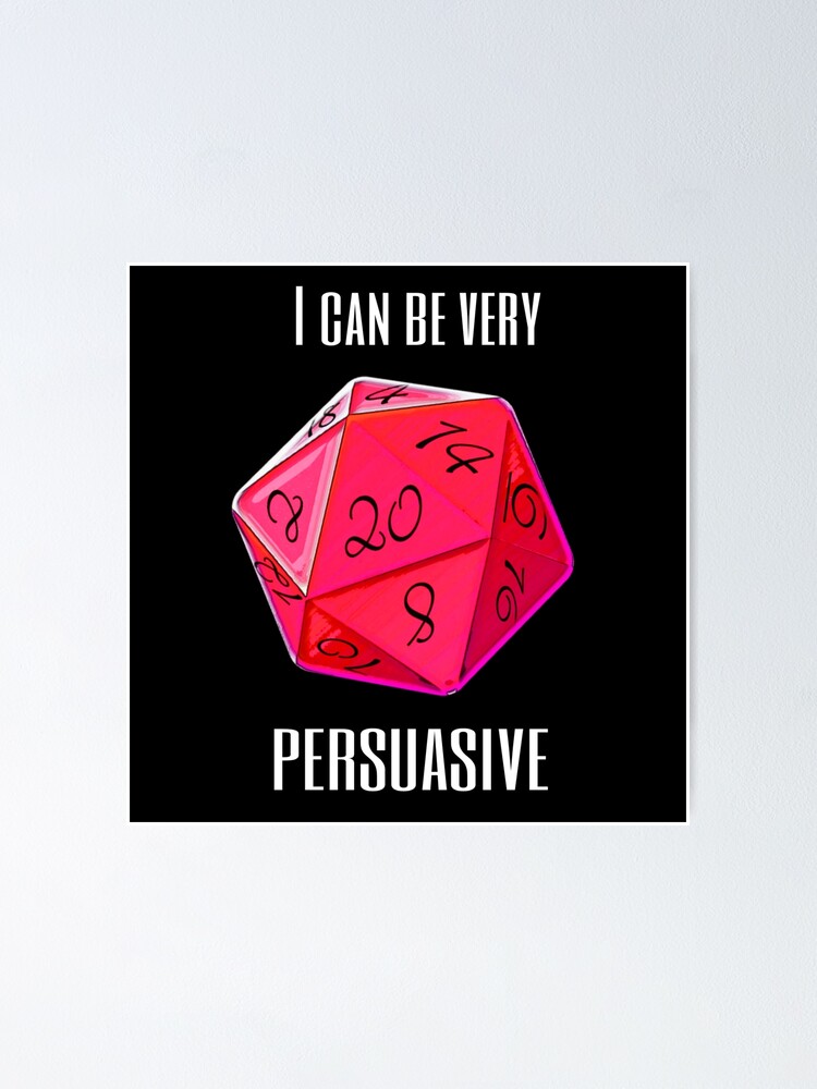 "I can be very persuasive (red)" Poster for Sale by DeviantRabbits ...