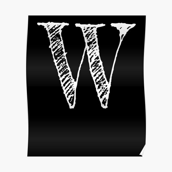 "Bold Letter W Decorative Alphabet Big Font Capital Letter" Poster by ...