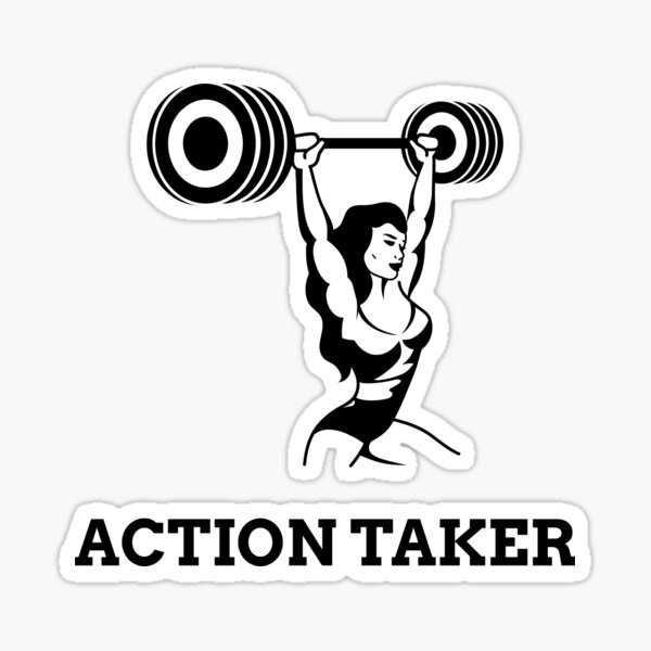 "Action Taker -Motivational Illustration " Sticker for Sale by ...
