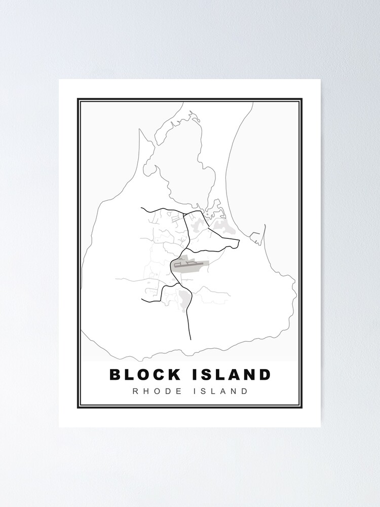 "Block Island Map" Poster for Sale by sibudas | Redbubble