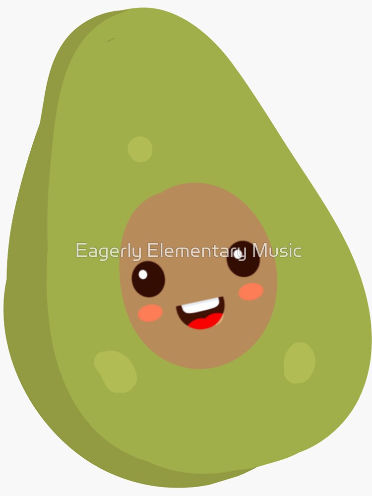 "Cute Chibi Kawaii Avocado " Sticker by broadwaygurl18 | Redbubble