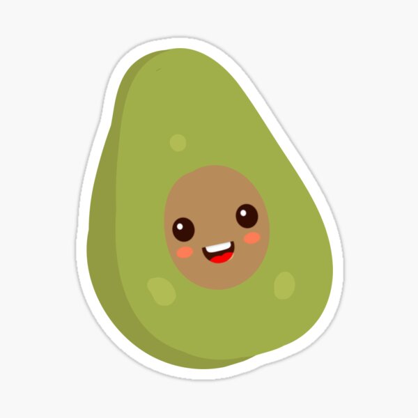 "Cute Chibi Kawaii Avocado " Sticker by broadwaygurl18 | Redbubble