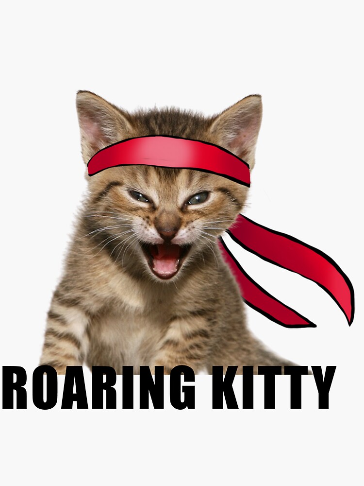 "ROARING KITTY dfv deepfuckingvalue, keith gill sticker wsb " Sticker ...