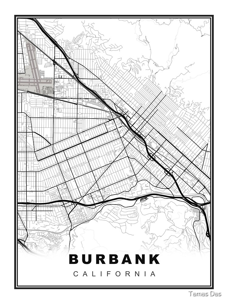 "Burbank Map" Sticker for Sale by sibudas | Redbubble