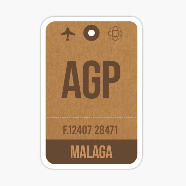 "Malaga,AGP,Spain Airport Vintage Luggage Tag Gift Idea For Traveller ...