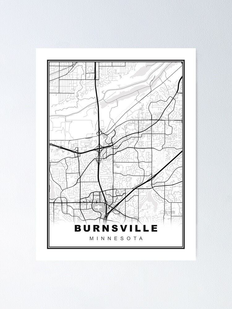 "Burnsville Map" Poster for Sale by sibudas | Redbubble