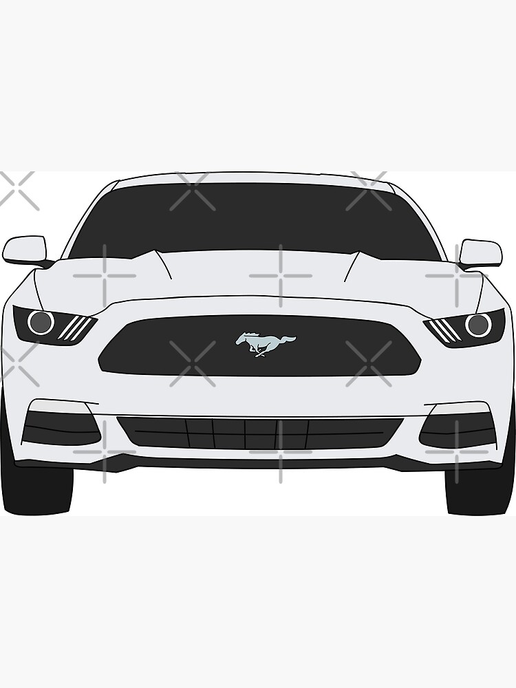 "Mustang Front End Oxford Weiß" Fotodruck von Jessimk | Redbubble