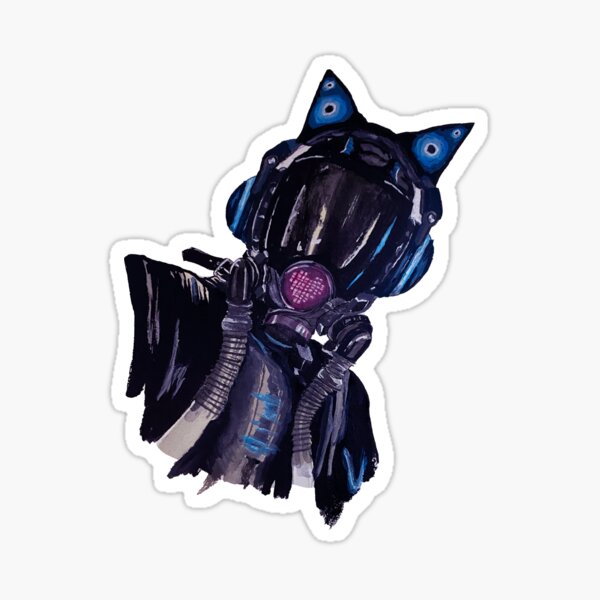 "Cyber Cat" Sticker for Sale by Windchillfactor | Redbubble