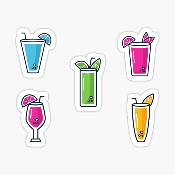"Drinks 3 Pack" Sticker for Sale by stickerscorner | Redbubble