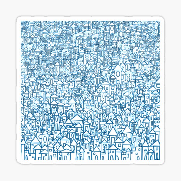 ""Crowded"" Sticker for Sale by Aclangan | Redbubble