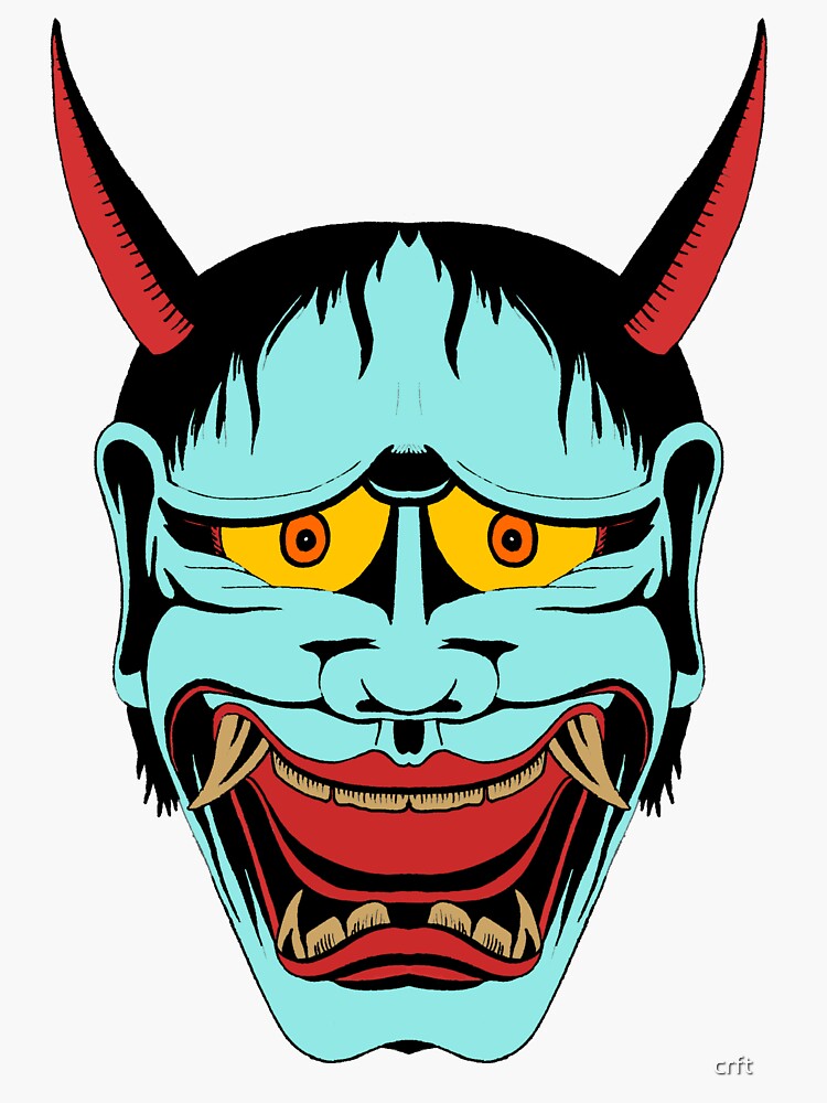 "Oni Demon" Sticker for Sale by crft | Redbubble