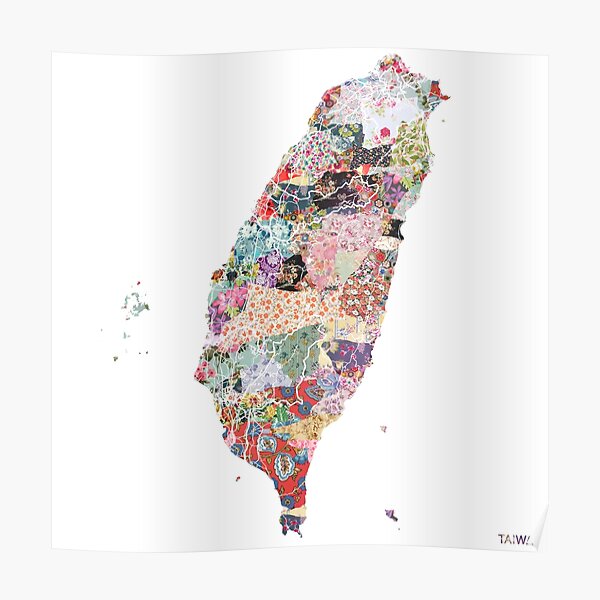 "Taiwan map" Poster for Sale by FlowersMaps | Redbubble
