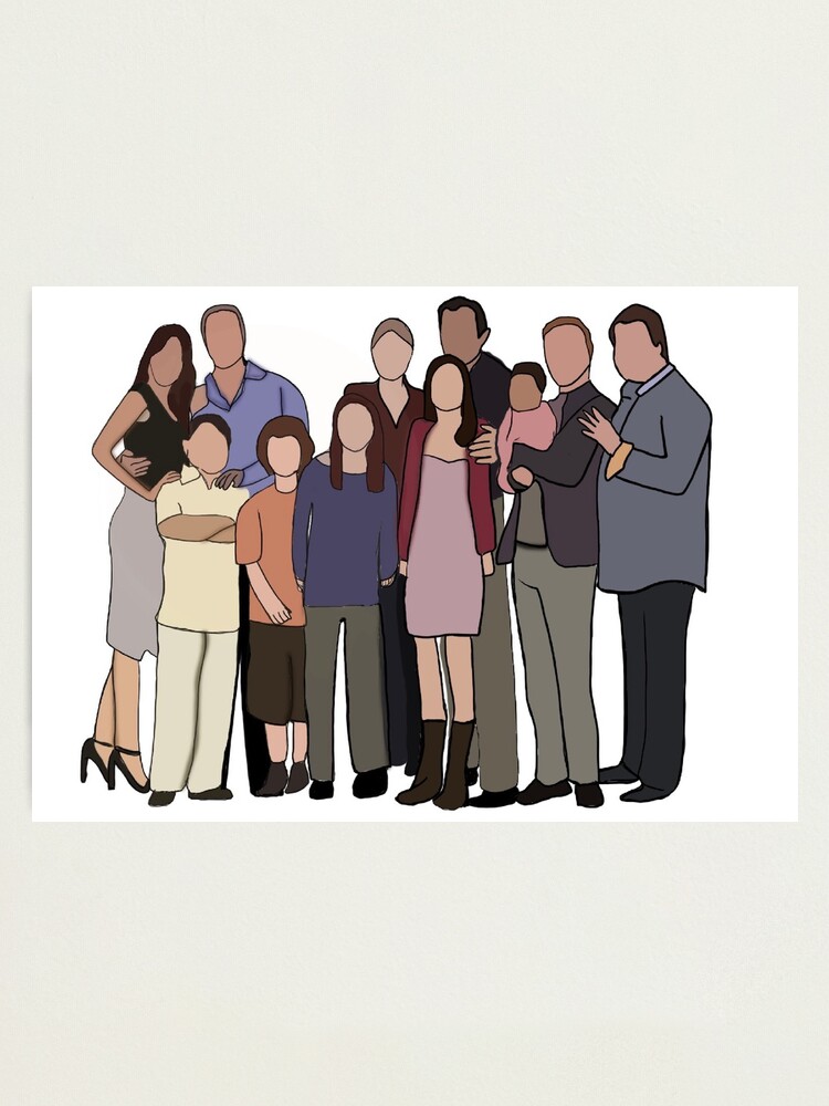 "Modern family cartoon" Photographic Print by phoebenic | Redbubble