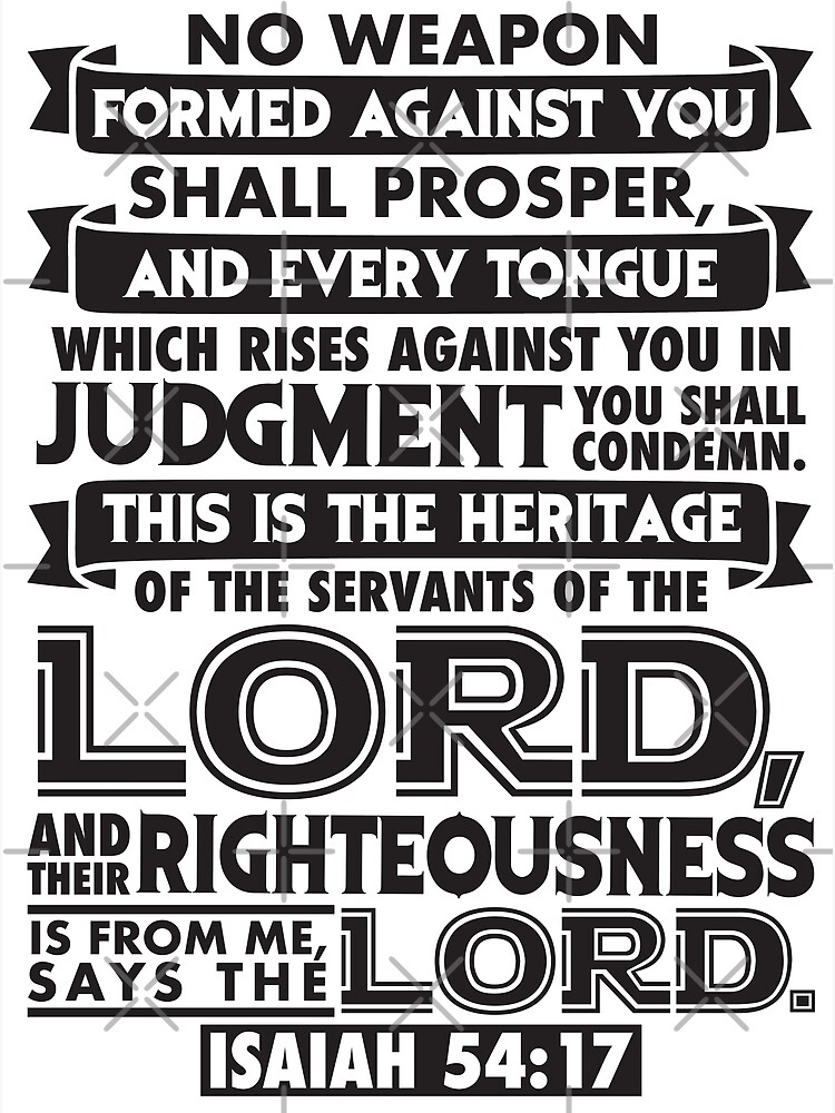 "Isaiah 54:17" Poster for Sale by plushism | Redbubble