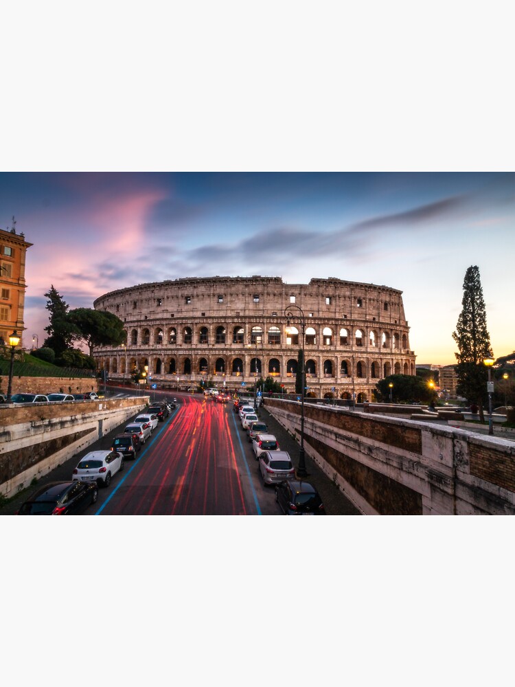 "long exposure Made in Italy stickers Rome Colosseum " Sticker for Sale ...