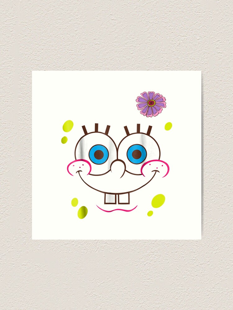 "Spongebob SquarePants Flower Face" Art Print for Sale by ...