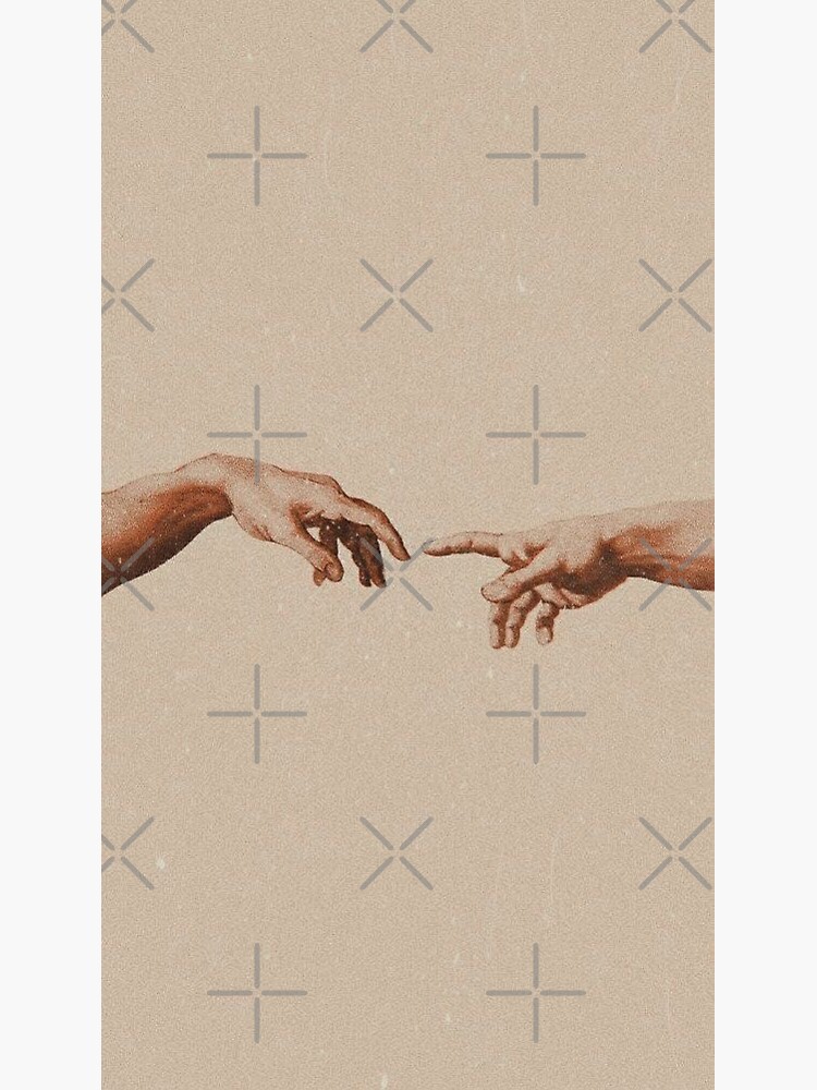 "Michelangelo Touching Hands | Art Print, Michelangelo Print" Sticker ...