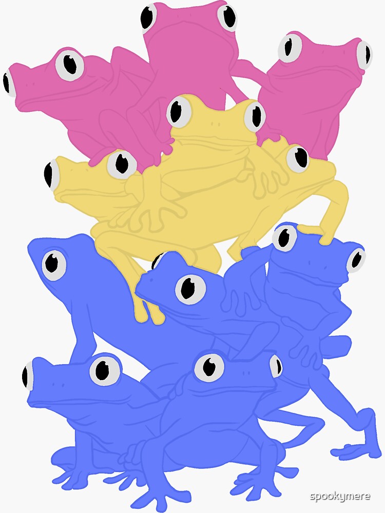 "Pan Frog Pride Flag" Sticker for Sale by spookymere | Redbubble