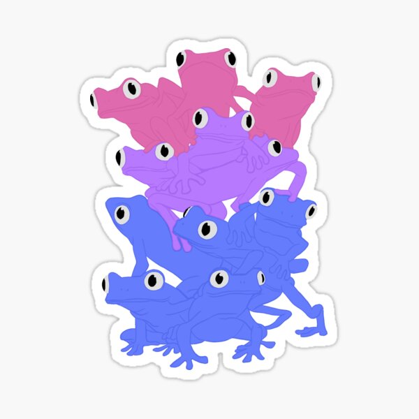 "Bi Frogs Pride Flag" Sticker for Sale by spookymere | Redbubble