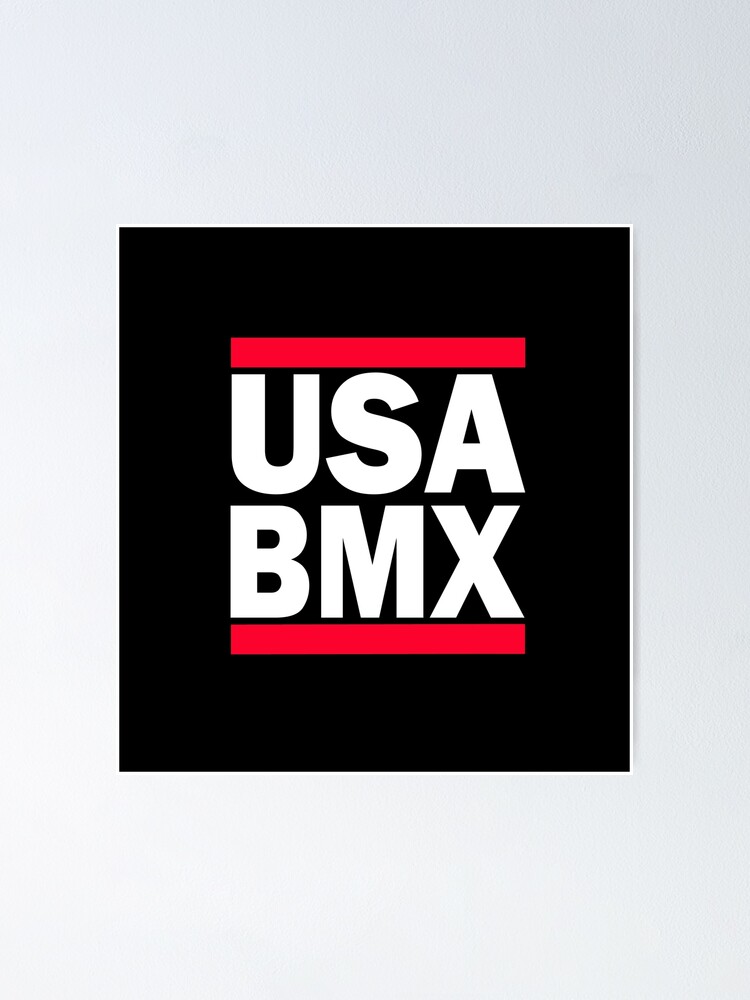 "USA BMX White Letters" Poster for Sale by Walter73 | Redbubble