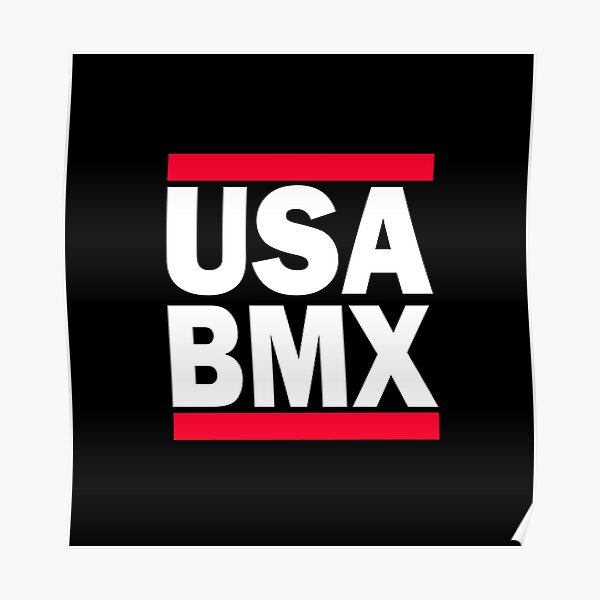 "USA BMX White Letters" Poster for Sale by Walter73 | Redbubble