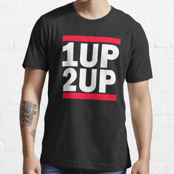 "1UP 2UP GAMING White Letters" T-shirt for Sale by Walter73 | Redbubble | run dmc logo t-shirts ...