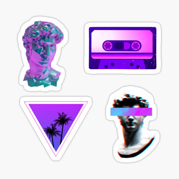 "Vaporwave Aesthetic #1" Sticker for Sale by artsycore | Redbubble
