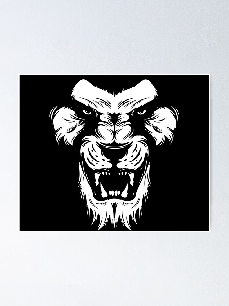 "Angry Lion" Poster by MoDesignWebsite | Redbubble