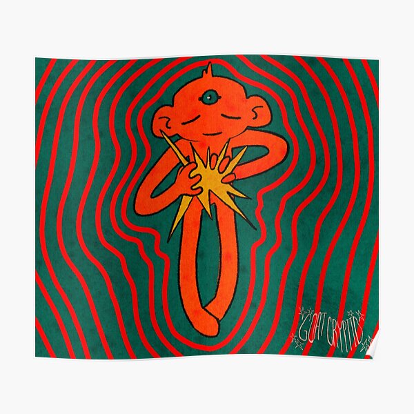 "Ttrippy neon ape " Poster by Hippiegoat | Redbubble