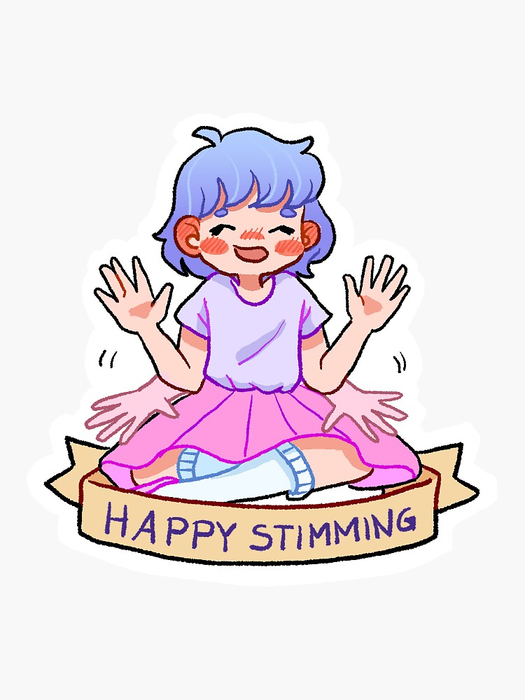 "Happy Stimming Autism" Stickerundefined by AnoukVitte | Redbubble