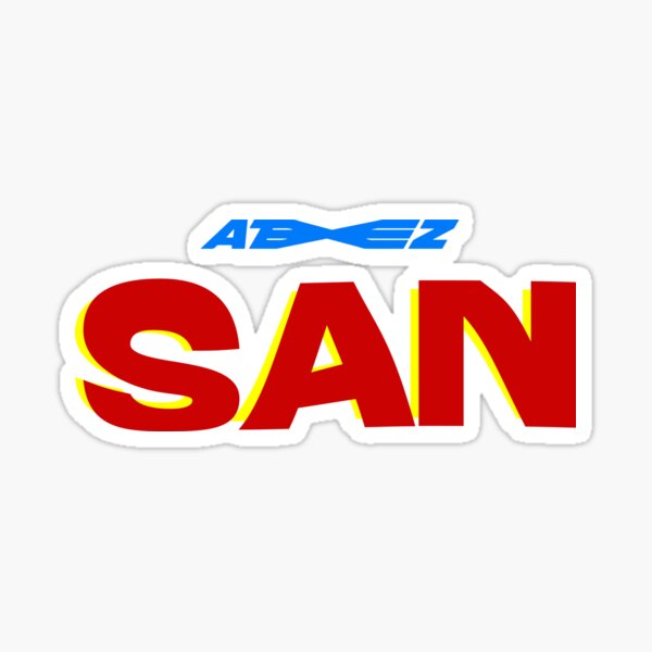 "Ateez San" Sticker for Sale by nurfzr | Redbubble