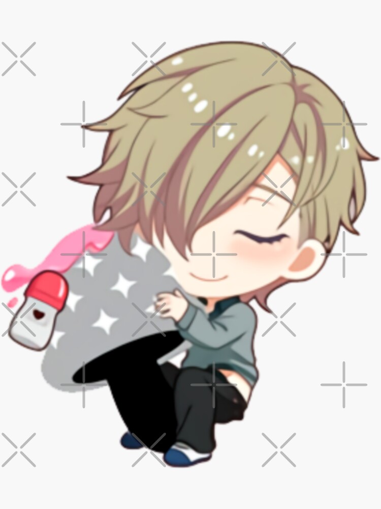 "Cutest yarichin b club - cute chibi" Sticker for Sale by ANIME-T-shirts | Redbubble