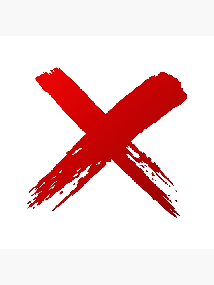 "Red X" Art Print for Sale by MisterAB | Redbubble