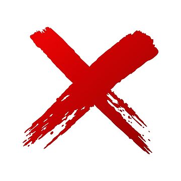 "Red X" Art Print for Sale by MisterAB | Redbubble