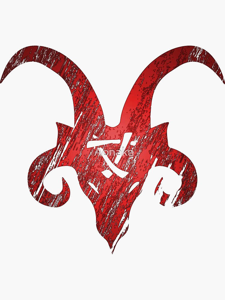 "Red King Horned Rat" Sticker by Aonaka | Redbubble