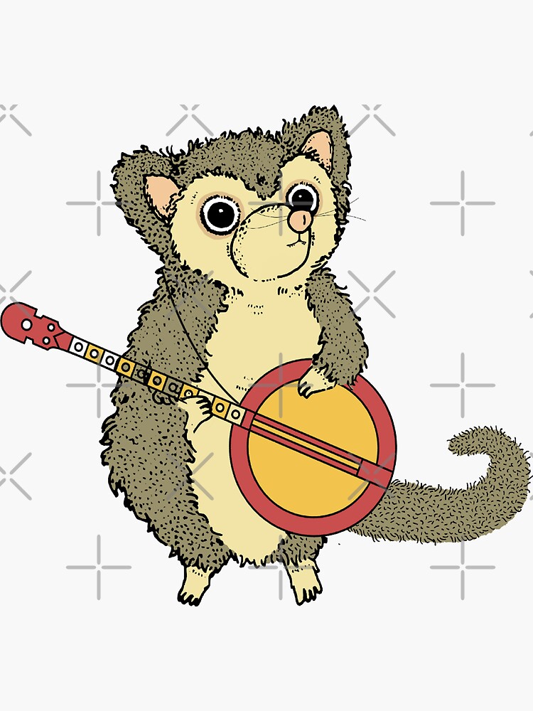 "possum playing banjo" Sticker for Sale by Ahmedkeekam | Redbubble
