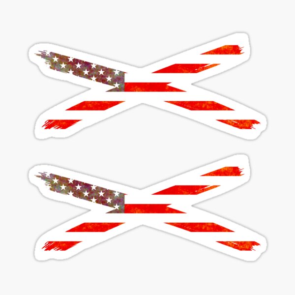 "American Cross Flag Pack " Sticker for Sale by Mooostickers | Redbubble