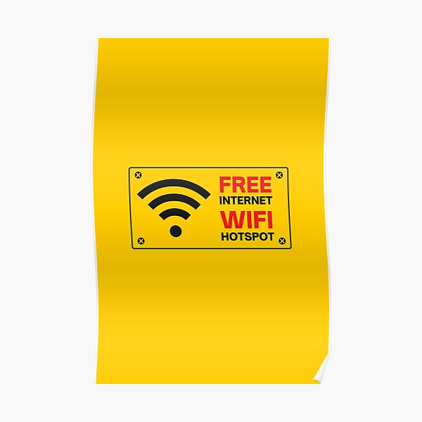 Free Wifi Posters | Redbubble