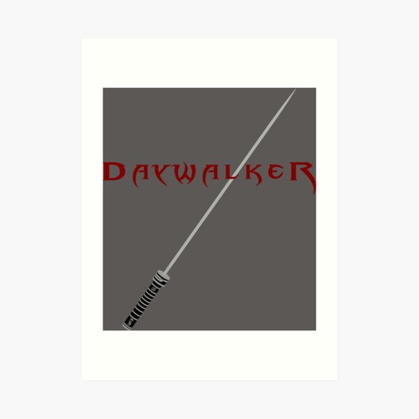 "Blade Daywalker Sword Vampire Hunter Logo Sign" Art Print by NerdsLoot ...