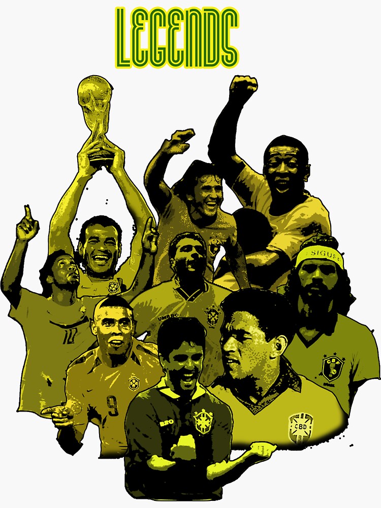 "Brazilian Legends" Sticker by indigowhisky | Redbubble