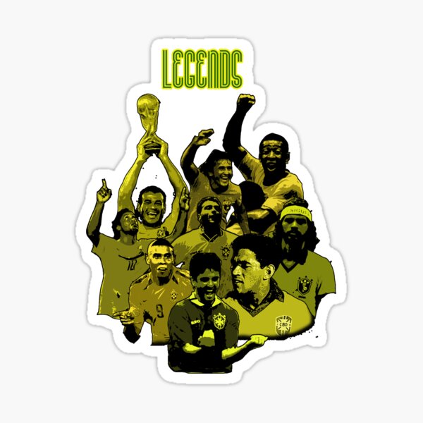 "Brazilian Legends" Sticker by indigowhisky | Redbubble
