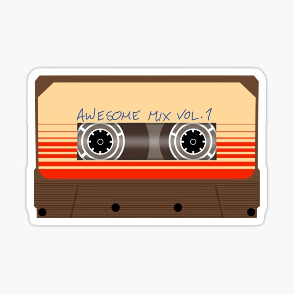 "Awesome Mix" Sticker for Sale by Deanomite85 | Redbubble