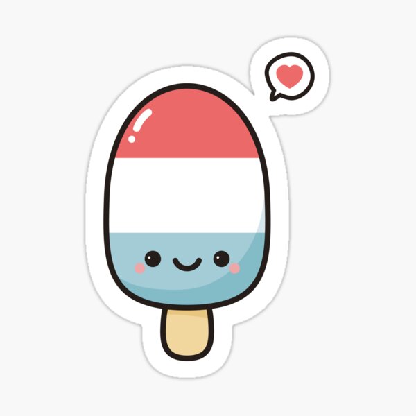 Kids' Crafts kawaii popsicle Cute popsicle sticker waterproof vinyl ...