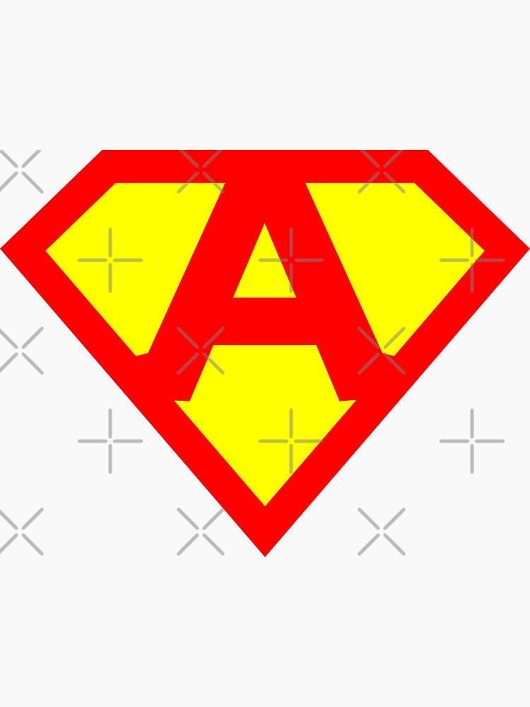"Letter A | Vol.4 | a-z Super Letter" Sticker by GoodGamesMP | Redbubble
